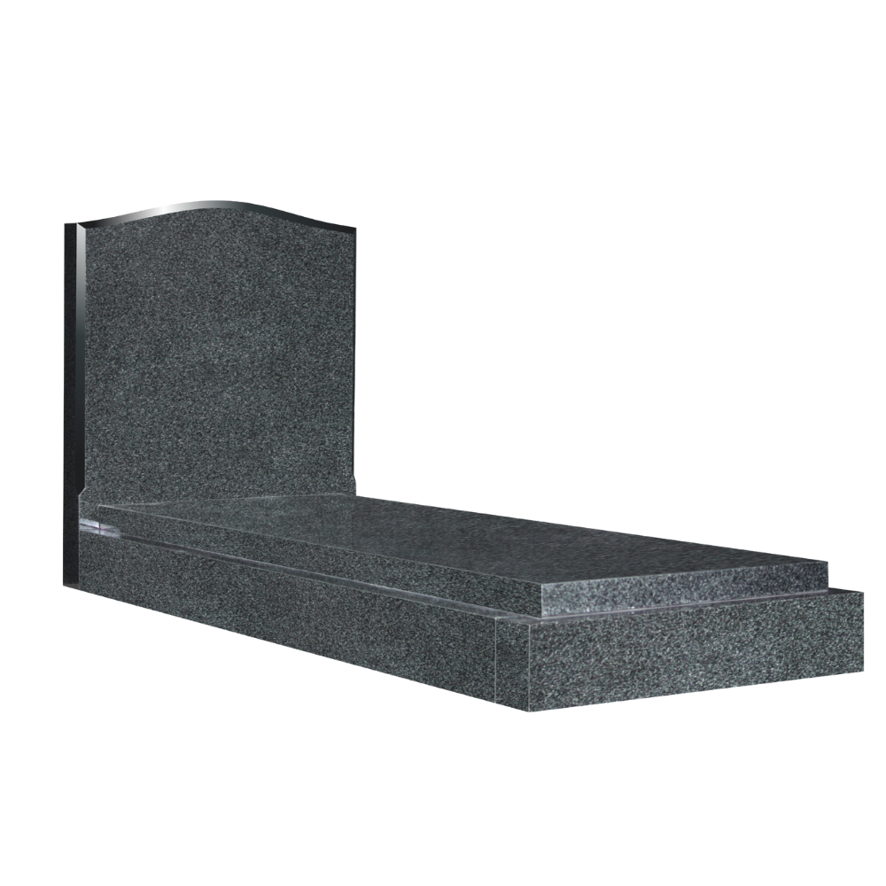 OG-109 - Indian Dark Grey Granite OGEE Top with Stopped Chamfer with ...