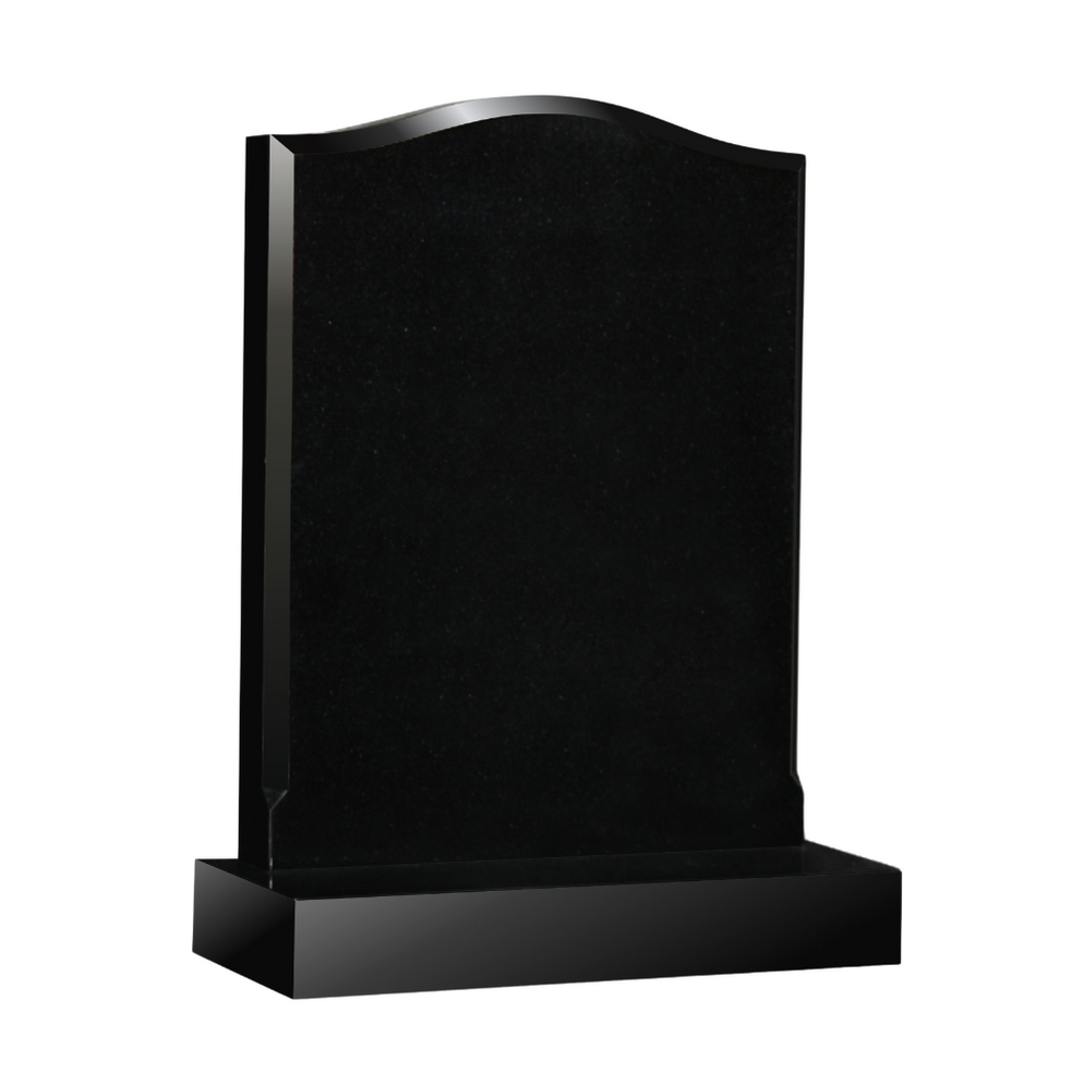 OG-05 - Black Granite OGEE Top with Stopped Chamfer - Memorial - Lawn ...