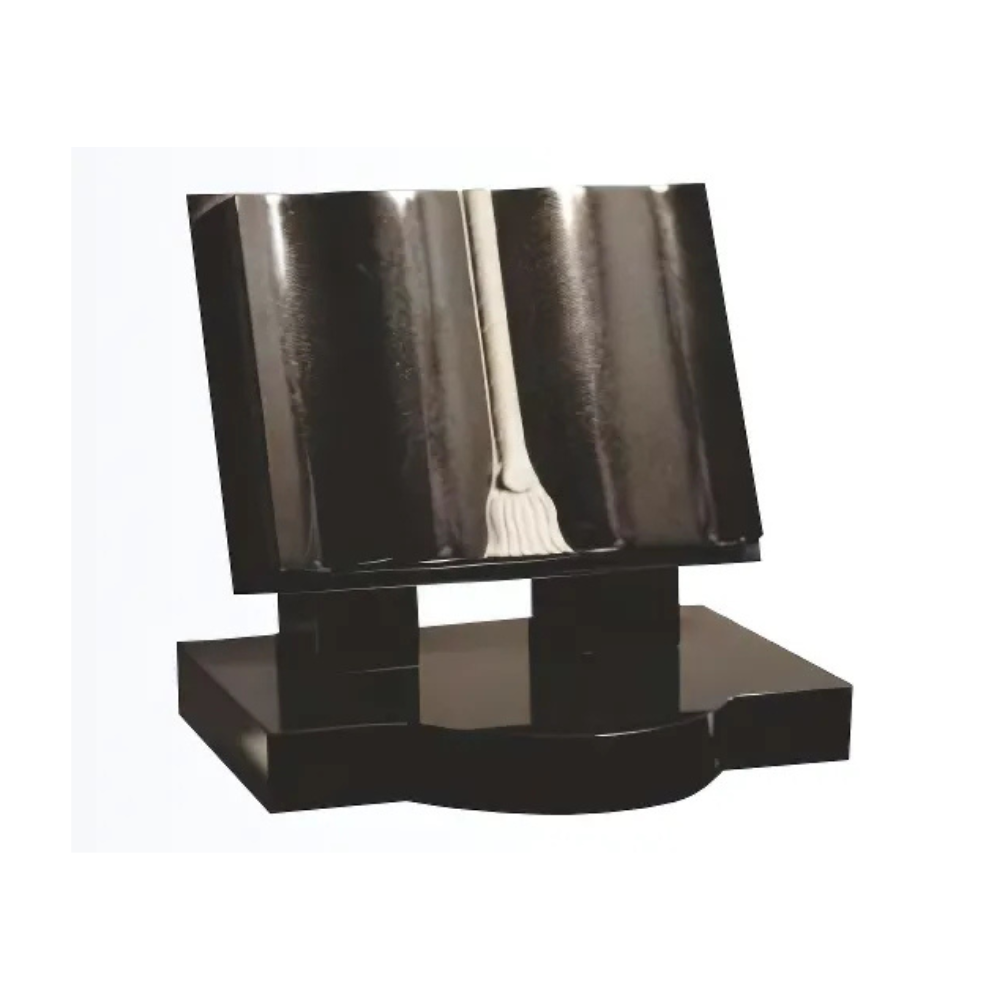 OG-76 - Black Granite Curved Pages with Sanded Cord & Tassel Book with ...